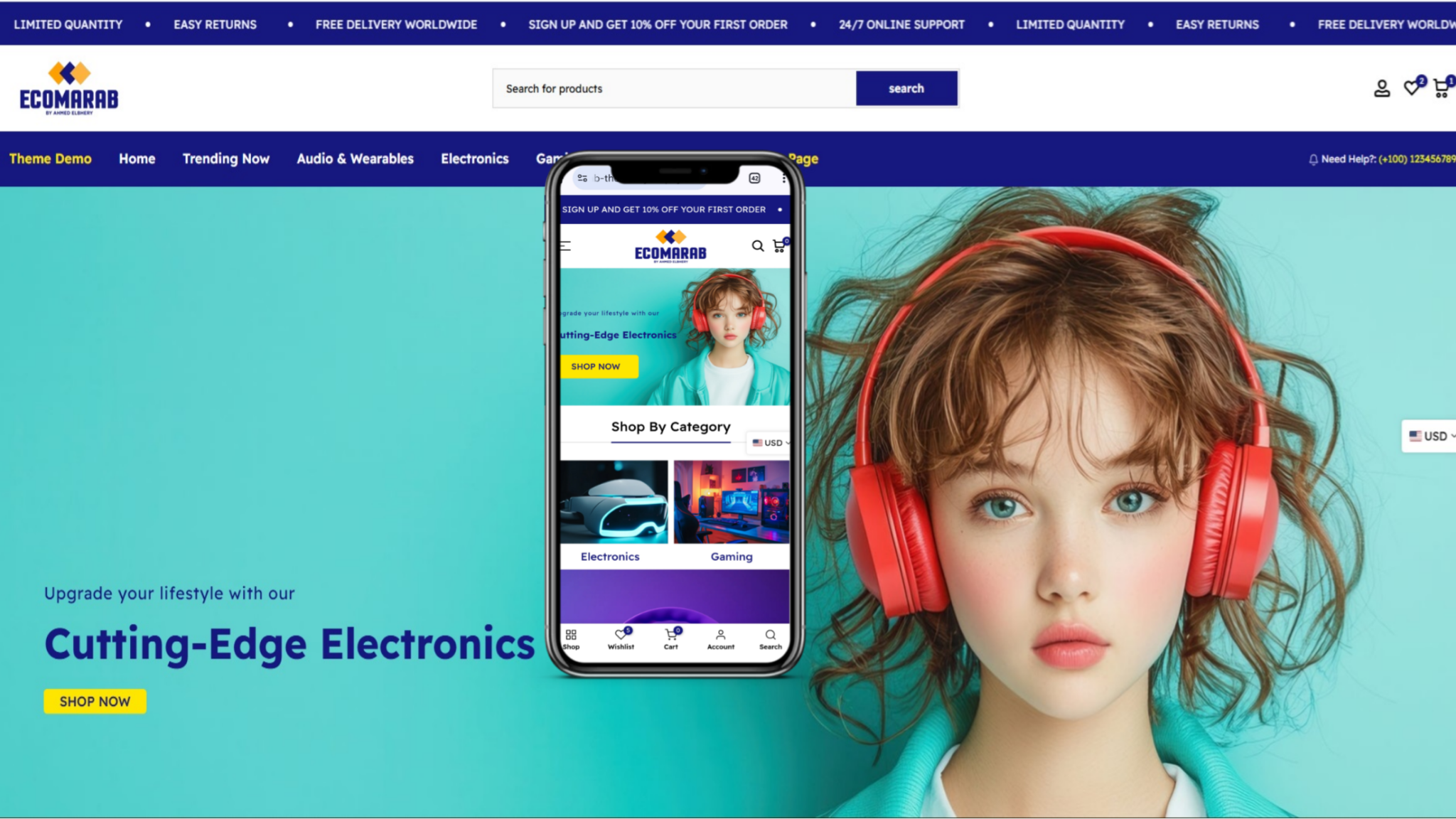 ثيم ايكوم عرب الاحترافي لمتاجر شوبيفاي - ايكوم عرب - EcomArab